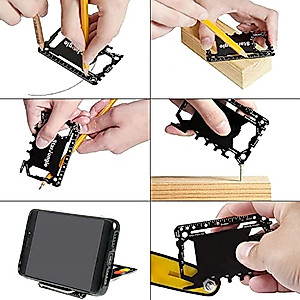 Multi purpose survival Pocket tool - 43 in 1- wallet credit card size Ninja Tactical Multitool Christmas Gifts Stocking Stuffers for Men (BEST HUSBAND EVER)