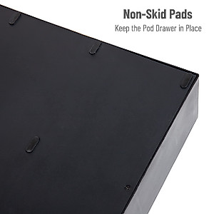 Mind Reader Single Serve Coffee Pod Organizer with 2 Drawers, 72 Pod Capacity, Countertop, 14"L x 12.25"W x 4.75"H, Black