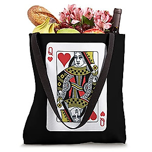 Queen of the Hearts Playing Card Poker Tote Bag