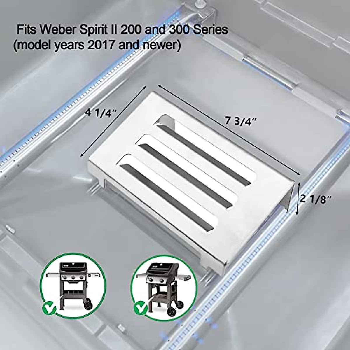 Uniflasy 67060 Heat Deflector for Weber Spirit II 200 and Spirit II 300 Series Grills (2017 and Newer),67060 Heat Deflectors
