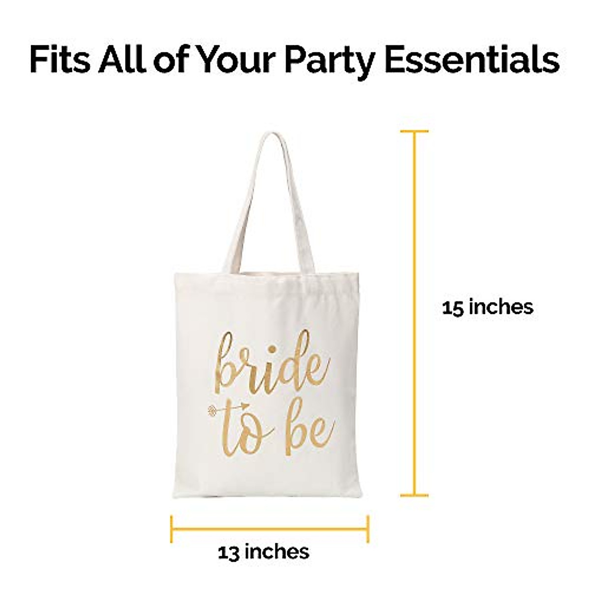 Pop Fizz Designs Bride Tribe Bags- Bridesmaid Canvas Totes and Bride Bag (12 pack)