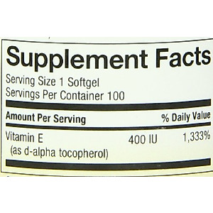Nature's Way Vitamin E 268 mg per serving 100 Softgels