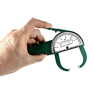 Lange Skinfold Caliper with 5-Step Calibration Block, Compact Hard Case, and Instruction Manual with Charts to Measure and Calculate Body Fat Percentage, 1.0 mm Accuracy, Professional Quality