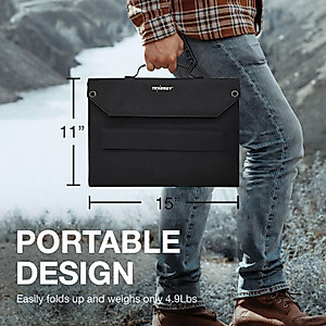 Tenergy Solar Generator Bundle w/ 60W Portable Solar Panel and 300wh Portable Power Station Bundle, for Renewable Energy Solar Power Generator, Emergency Backup Power, Outdoor Camping, RV Campervans