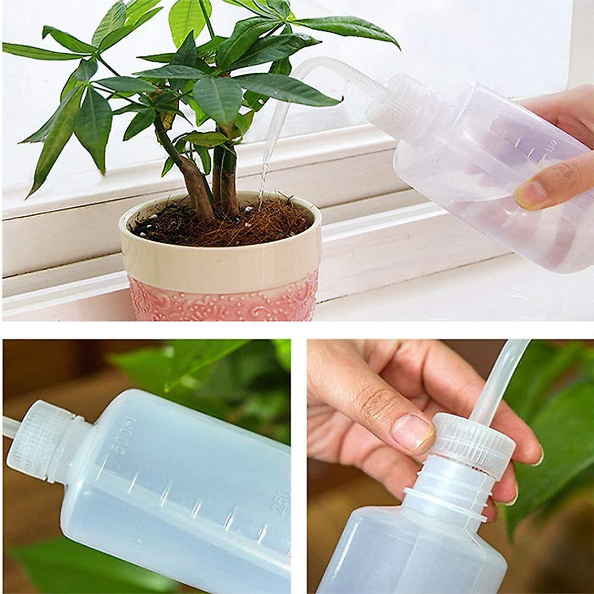 DADIWEY Safety Wash Bottle, LDPE Plastic Squeeze Bottle for Medical Label, Lab, Chemical, 250ml 8oz (3 Pack)