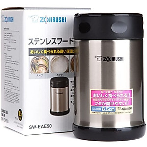 Zojirushi Steel Food Jar, 16.9-Ounce, Black/Stainless