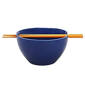 Bioworld Naruto Uzumaki Eating Noodles 20 oz Ramen Bowl With Chopsticks
