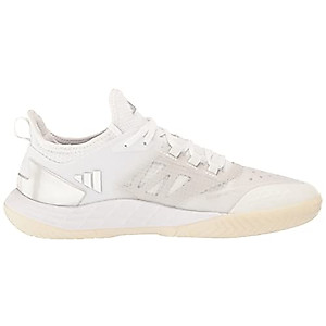 adidas Women's Adizero Ubersonic 4.1 Sneaker, White/Silver Metallic/Grey, 7.5