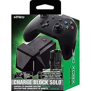 Nyko Charge Block Solo - Xbox Controller Charging Station w/ 1 Battery Pack & Micro-USB Charge Cable -Xbox one Only/Not Compatible with Xbox S/X or Xbox Controllers with a Home Button