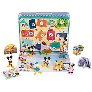Disney Junior Mickey Mouse Countdown to Vacation, 14-pieces, 9 Figures Included, Kids Toys for Ages 3 Up, Amazon Exclusive by Just Play