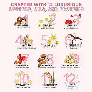 Foxybae Maliboo Smooth Anti-frizz Conditioner | 12-in-1 Blend Deep Moisture Conditioner - Cleanse & Calm Frizzy Hair - Perfect for Thick, Dry Hair | Sulfate-Free, Paraben-Free, Cruelty-Free (10 Fl Oz)