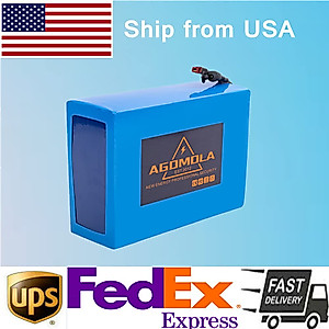agomola 36V Battery 20Ah Lithium Ebike Battery 30A for 250W to 1000W Electric Bicycle Bike Li ion Battery with Charger BMS