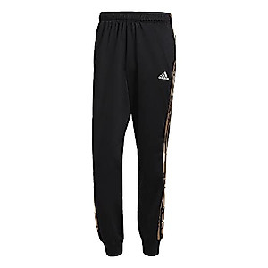 adidas Men's Warm-up Tricot Tapered Camo Track Pant, Black, Medium