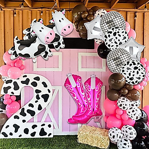 Western Cowgirl Party Decorations Let's Go Girls Disco Cowgirl Last Rodeo Bachelorette Theme Cow Balloon Cowgirl Boot Balloons Birthday Party Decor Supplies 10 Pcs
