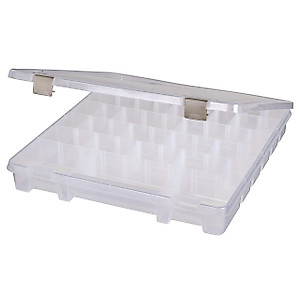 ArtBin 9101AB Super Satchel Slim with Removable Dividers, Art & Craft Organizer, [1] Plastic Storage Case, Clear