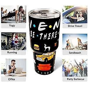 Friends 30 oz Stainless Steel Tumbler with Lids,Friends TV Show Gifts,Friends TV Show Merchandise,Friends Coffee Mugs 30oz Double Walled Insulated Tumbler Travel Coffee Cup Keeps Drinks Cold & Hot