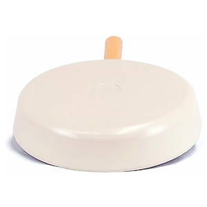 FIKA 9.5 inch Nonstick Frying Pan with Wooden Handle, Induction Compatible Cookware for All Stovetops, Kitchen Essential Ceramic Coating Skillet, Healthy Cooking Omelet Pan, Made in Korea (24cm)