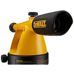 DEWALT Transit Level, Surveying Tool with Tripod and Rod, 20X Magnification (DW090PK), Yellow & Black