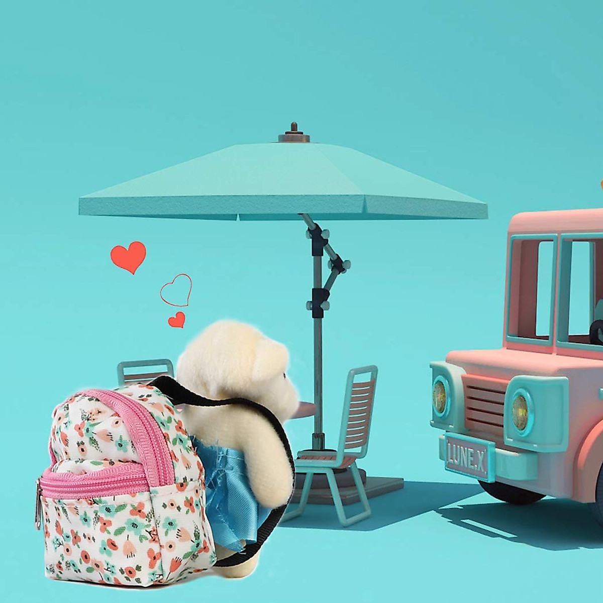 Aniwon 8PCS Doll Backpack for Doll Bags, Cute Zipper Backpack Mini Doll Bag Doll Accessories for Doll Backpack Doll Accessories