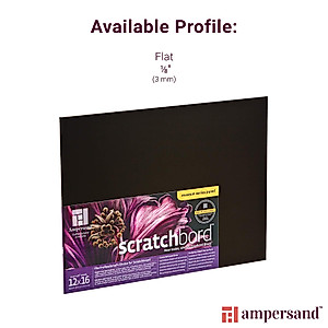 Ampersand Art Supply Scratch Art Panel: Museum Series Scratchbord, 1/8 Inch Flat Profile, 5" x 7" - Pack of 3