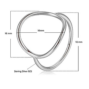 LEMON GRASS Gold Vermeil Open Circle Ring in Sterling Silver Size 9