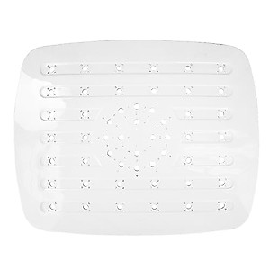 Home Basics Kitchen PVC Sink Mat, White (12" x 16")