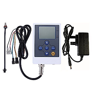 DIGITEN Water Flow Control LCD Display+1/2"Flow Sensor Meter+1/2"Solenoid Valve+12V Power