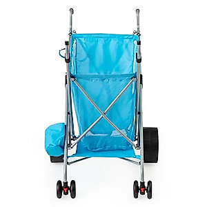 Seina All-Terrain Beach Cart Wheeler with Big Wheels for Sand | All Terrain Cart, Wide Wheels, Cart for Beach, Sand Cart, Beach Trolley, Collapsable, Compact, | Blue