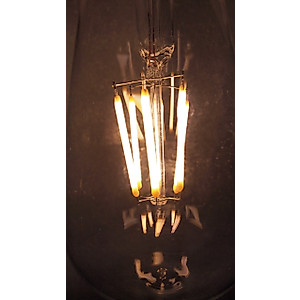 12Vmonster DC 12V 6 Watt Warm White 2700k LED Edison Filament A60 A19 Light Bulb E26 E27 Medium Base Lamp DC 12V 24V 36V Camping RV Cabin DC Battery Bank System Lighting Tesla Powerwall Motor Home PV