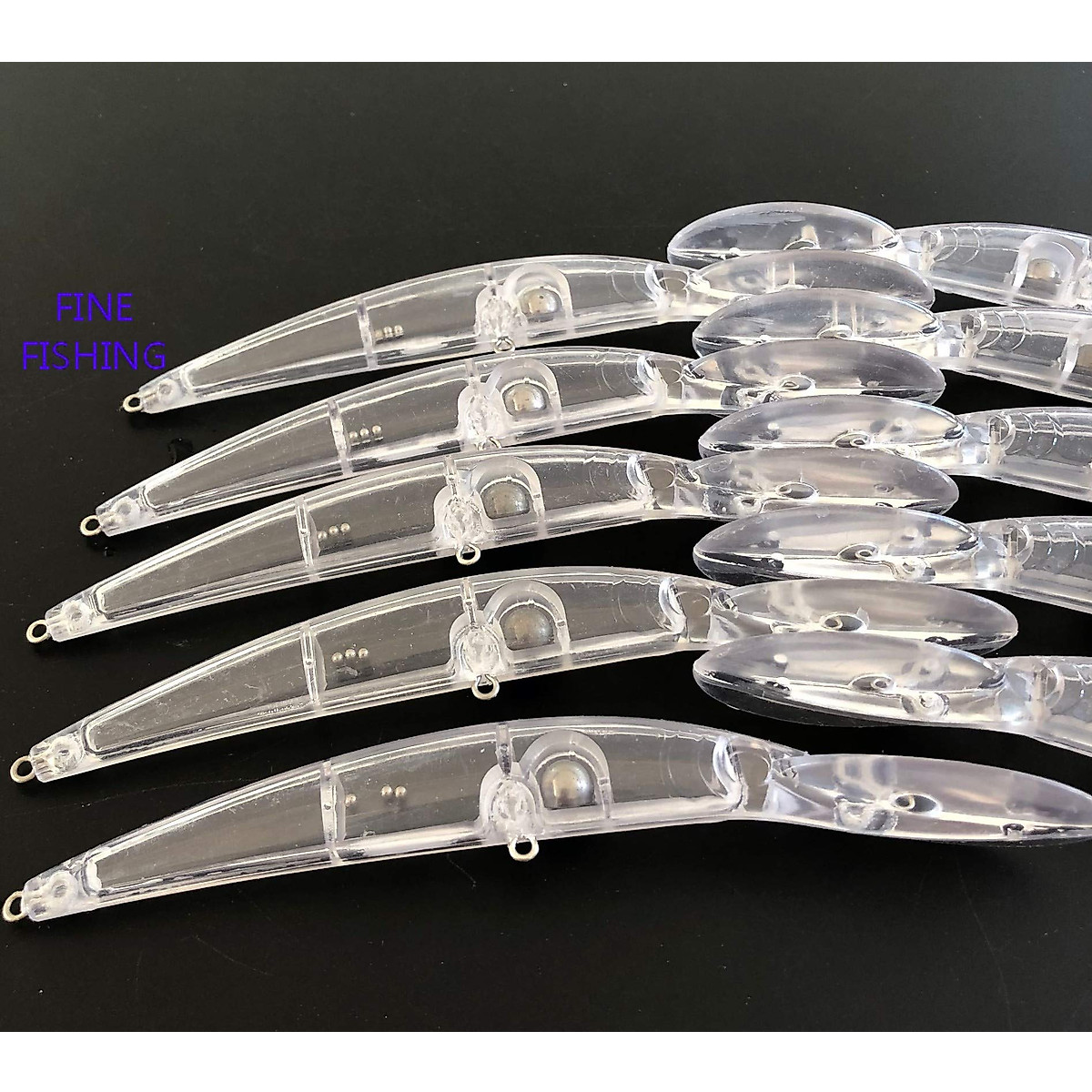 10pcs Unpainted Minnow Bait Fishing Lure Body 150mm 14.2g Blank Hard Lures Free Eye 8305