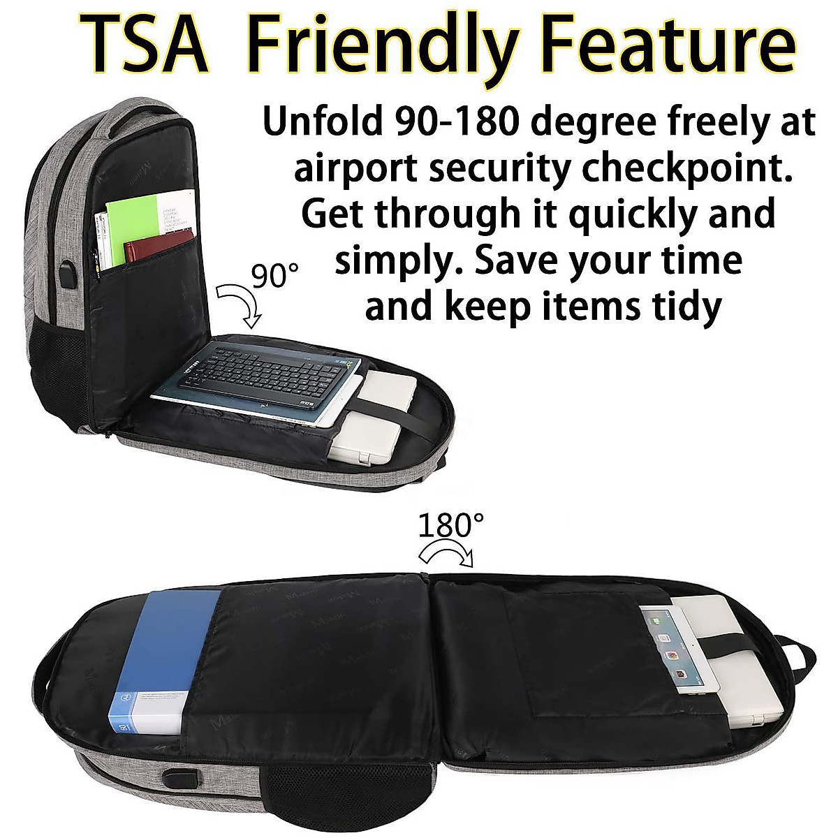 MATEIN Travel Laptop Backpack & Laptop Backpack 17 inch, Large Travel Backpacks for Men Oversized Airline Carry on Personal item Bag, Durable TSA Computer Bag Water Resistant Rucksuck for Work