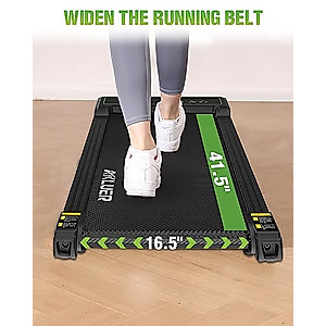 Walking Pad, AKLUER 2 in 1 Walking Pad Treadmill, 2.25 HP Under Desk Treadmill with 265 Weight Capacity, Portable Walking Treadmill for Home, Office, Light Weight Electric Walking Jogging Machine