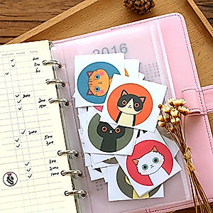 Cat Sticker, Cute Kitty Kitten Stickers for Kid Rewards, Cake Decoration, Sealing Greeting Cards, Birthday Party, Classroom Preschool ArtToy Sticker (Cat Sticker L 99pcs1.5'')