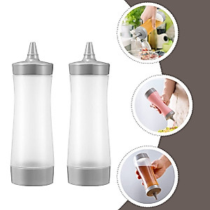 8 Pcs Squeeze Bottle Dressing Bottles Hair Dye Bottle Squeezy Sauce Bottle Hot Sauce Bottle Cookie Containers with Lids Salad Bottle Squeeze Honey Bottle Ketchup Mustard Plastic