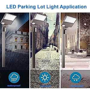 ECCFUTLL 150W Outdoor LED Parking Lot Light with Slipfitter Mount, 5000K LED Area Light with Dusk to Dawn Photocell, 100-277V 21000LM[400-500W HPS/HID Equiv] ETL LED Commercial LED Flood Light
