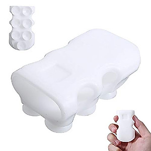 3 Pieces Silicone Shower Bracket Relocatable Suction Cup Shower Head Holder Wall Mount Removable Handheld Showerhead Holder Wall Rack Stand without Drilling Adhesive Mount Bracket for Bathroom Bathtub