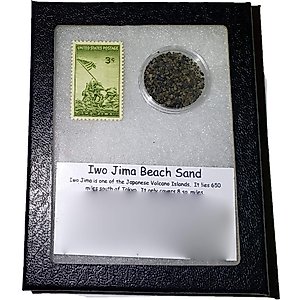 Iwo Jima Beach Sand and Postage Stamp - Commemorative Collection