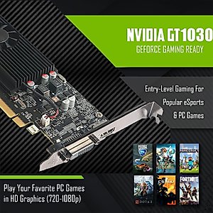 Lumos 8 Gaming Desktop PC, Intel Core i5 8th Gen, 16GB RAM, 2TB HDD, GT 1030 2GB DDR5 Graphics Card, 22 Inch 75hz Monitor, PCI-E Bluetooth | Wi-Fi, RGB Kit, Win 11 Home (Renewed)