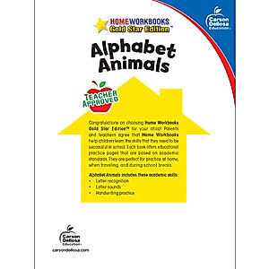 Alphabet Animals, Grades PK - K (Home Workbooks)