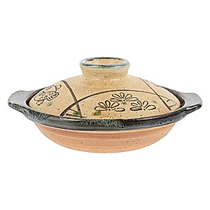 Japanese Donabe Pot Korean Soup Pot Ceramic Casserole Clay Earthenware Pot Chinese Stew Pot Soup Pot Cooking Pot Stockpot with Lid Kitchen Cookware 18cm Ceramic Stew Pot Clay Cooking Pot (Color : Ass