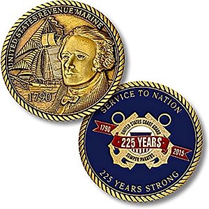 United States Coast Guard 225 Years Service Challenge Coin