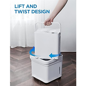 Midea Cube 35 Pint Dehumidifier for Basement and Rooms at Home for up to 3,500 Sq. Ft., Smart Control, Works with Alexa (White), Drain Hose Included, ENERGY STAR Most Efficient 2023