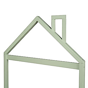 BIADNBZ Full Size Platform Bed Frame with House-Shaped Headboard for Kids Boys Girls Bedroom, Wooden Slats Support, No Box Spring Needed, Green