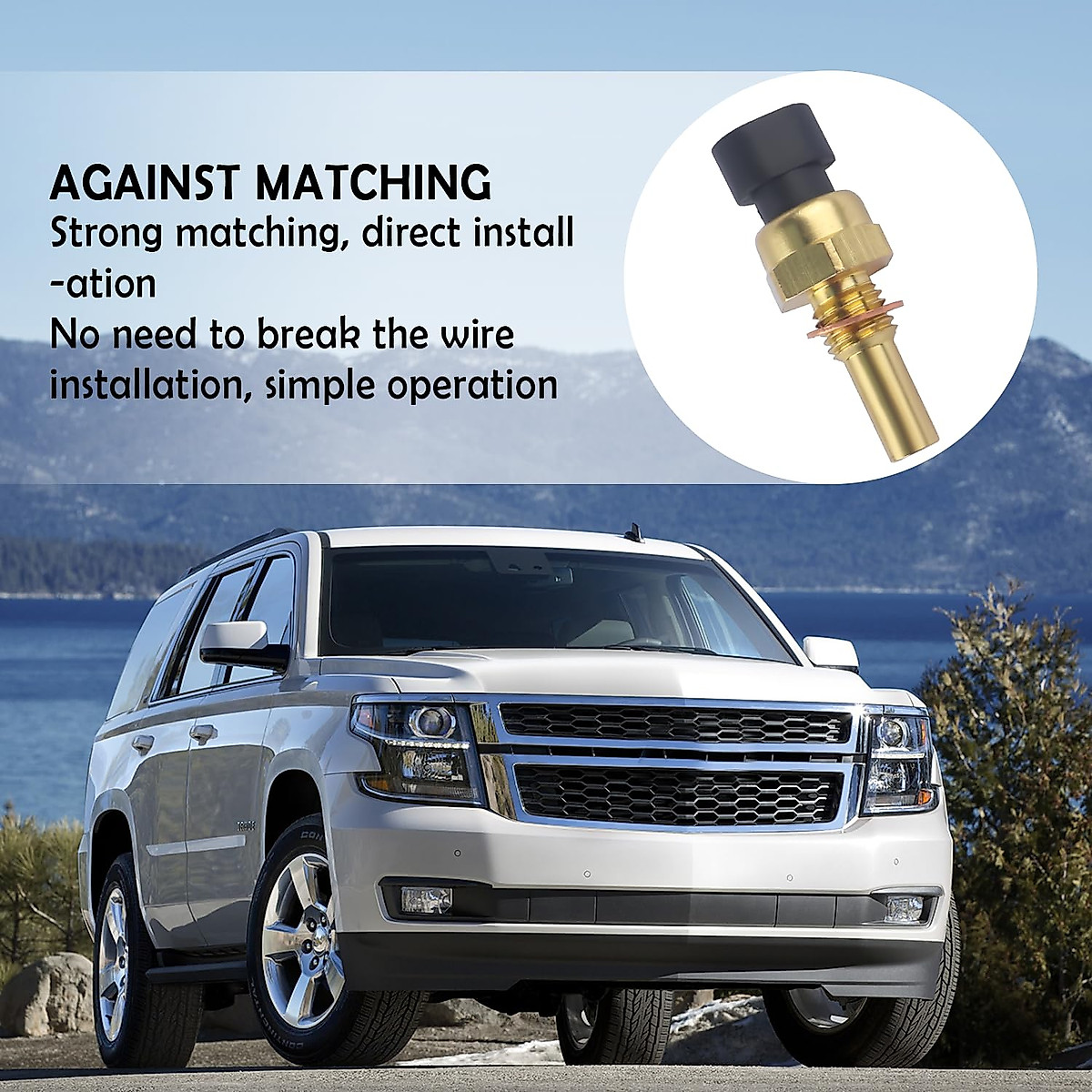 Engine Coolant Temperature Sensor,Standard OEM#213-4514 12608814 Coolant Temp Sensor Compatible with GMC Cadillac Buick Chevy,Ideal Automotive Replacement ECT Sensor Accessories