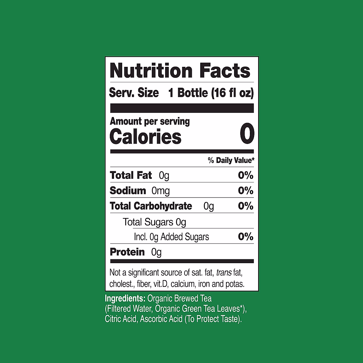 Just Ice Tea Organic Iced Tea, 16 Fl Oz Glass Bottles (Original Green Tea, Pack of 12)