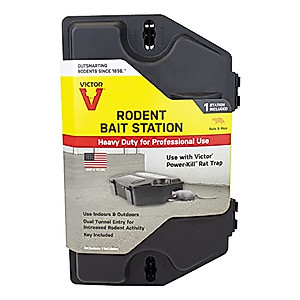 Victor M901RB Refillable Rodent Bait Station, Black