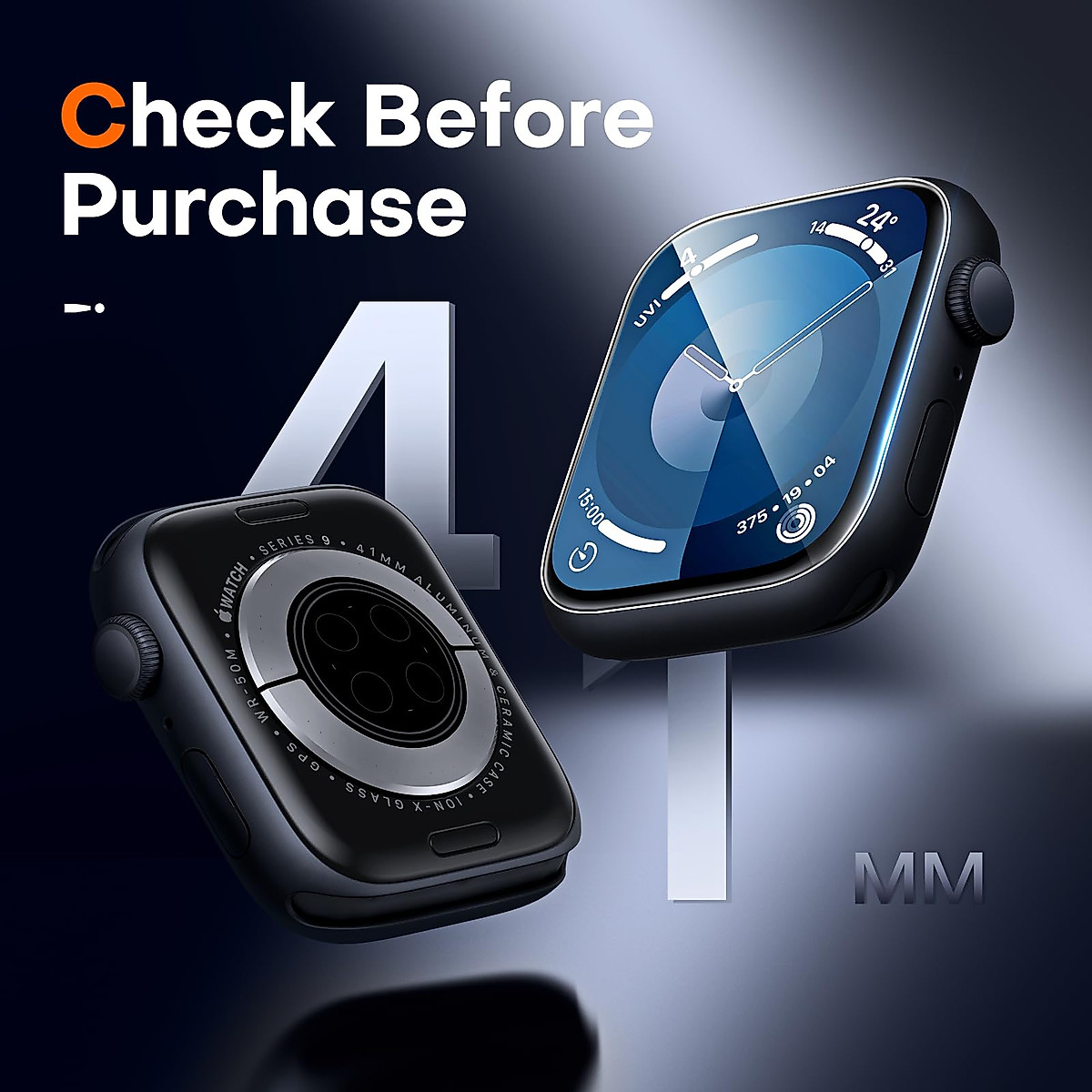 LϟK 8 pack TPU Screen Protector for Apple Watch Series 9 8 7 41mm - Self-Healing Anti Scratch 0 Bubble HD Touch Sensitive Upgrade Flexible Film for iWatch S9 41mm