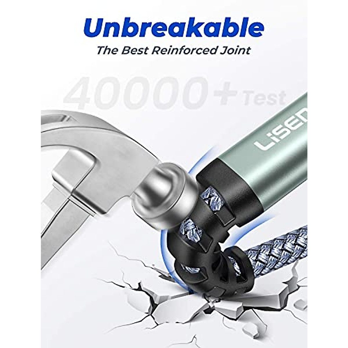 LISEN iPhone Charger Cable (10ft / 3m) USB A to Lightning Cable 10 Feet, Durable Nylon Braided Fast Charging Cord Compatible with iPhone 11/Pro/X/Xs Max/XR/8 Plus /7 Plus/6/ iPad