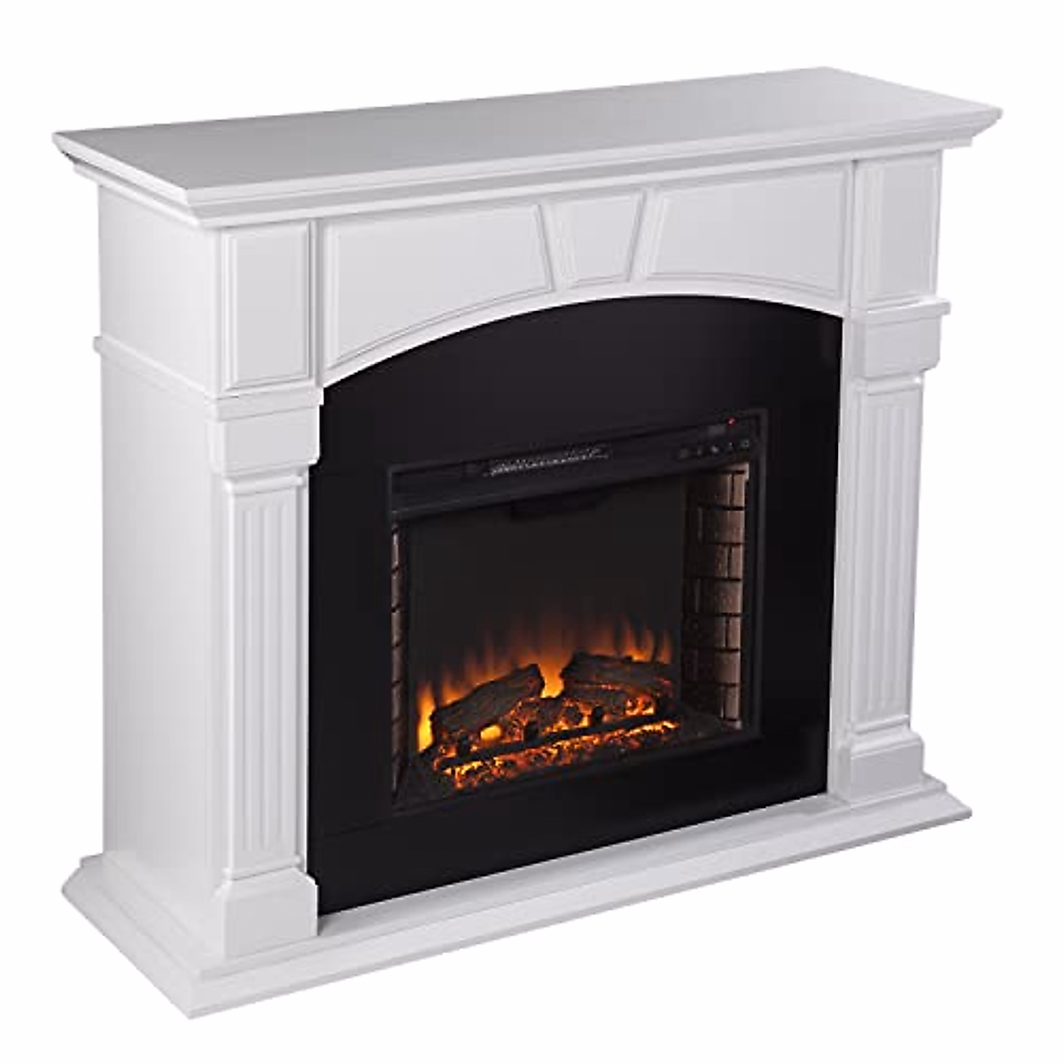SEI Furniture Altonette Electric Fireplace, White