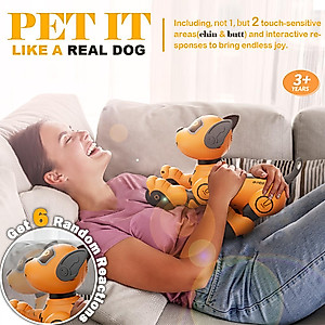 VATOS Robot Dog Toy for Kids, Voice & 2.4GHz Remote Control Robot Pet with Interactive Touch Sensors, Over 20+ Responses, Program Mode, Robotic Puppy Toy for Kids Boys & Girls